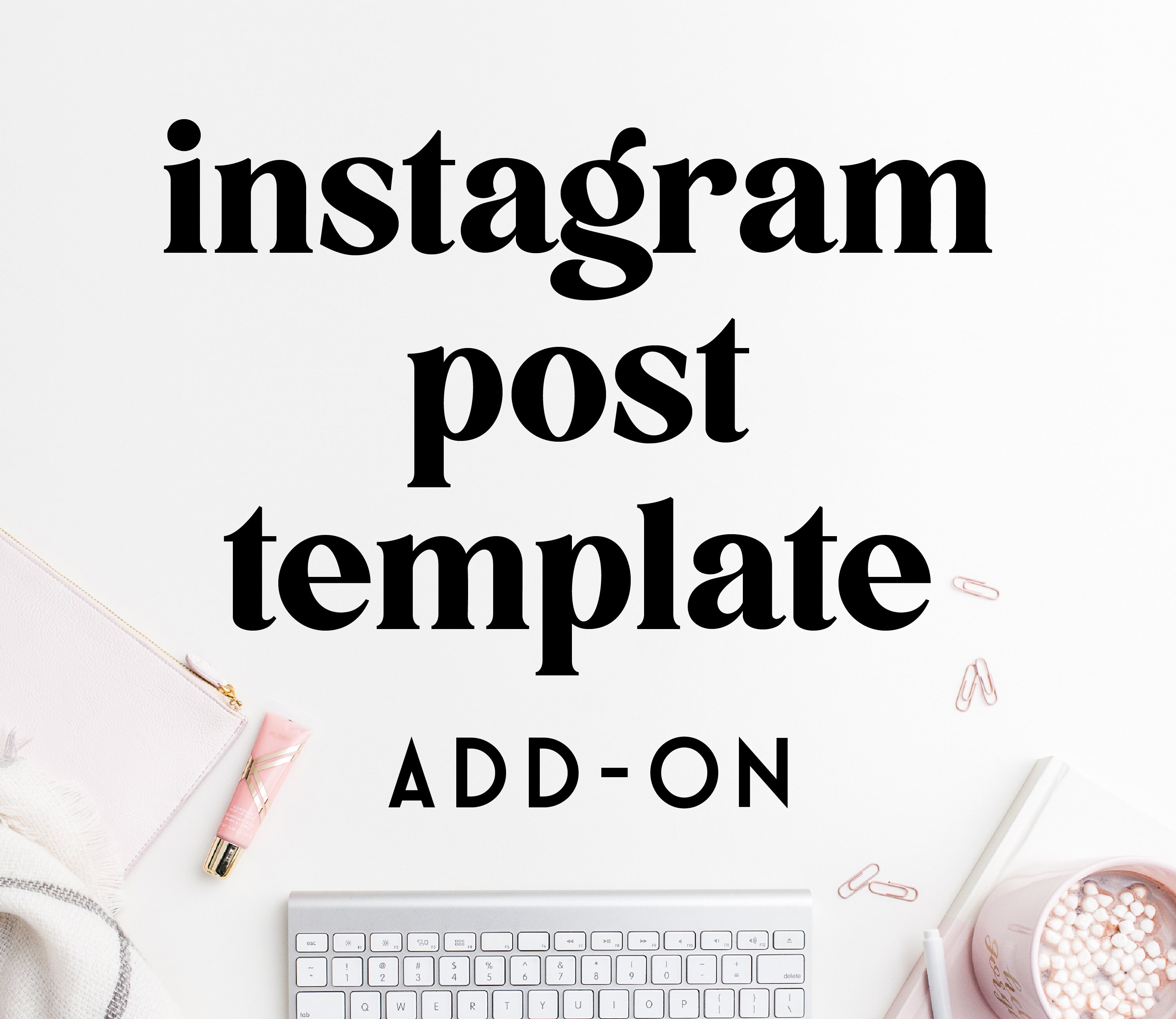 INSTAGRAM POST TEMPLATE add on for premade or custom logo | Etsy