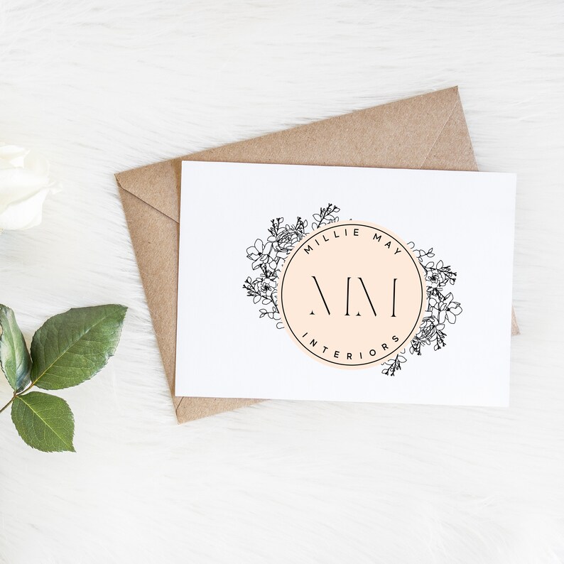 Blush Floral Logo Design Photography Branding Business Logo - Etsy