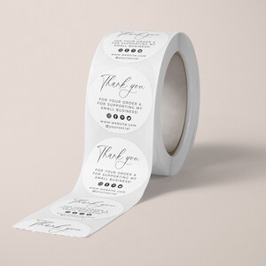 Editable Business Sticker Tag Template, Minimalist Vertical Black ...