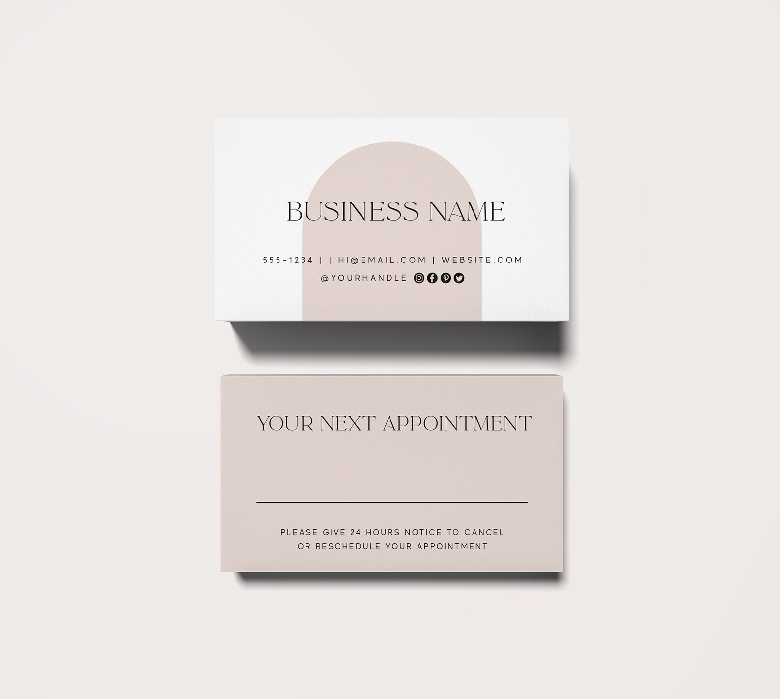 Appointment Card Template EDITABLE DOWNLOAD Printable DIY - Etsy