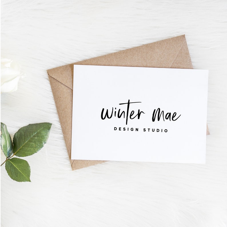 Minimalist Pre made logo Text Blog logo design Simple logo | Etsy