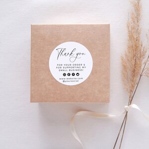 Editable Business Sticker Tag Template, Minimalist Vertical Black ...