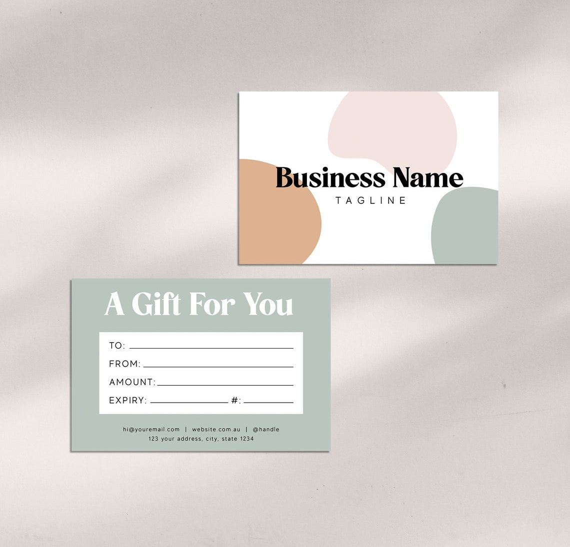 Gift Card Template EDITABLE DOWNLOAD Printable Instant - Etsy