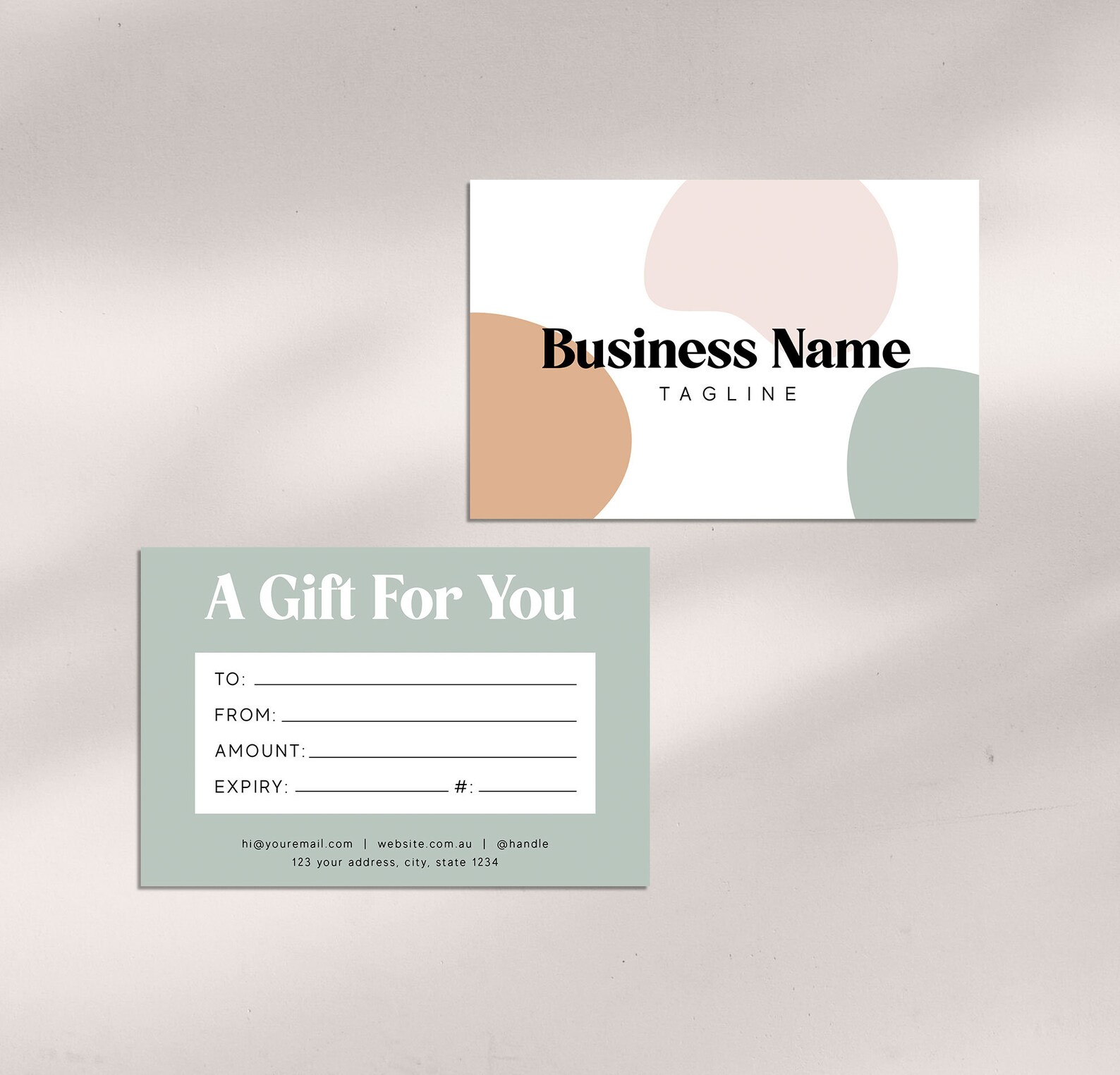 Gift Card Template EDITABLE DOWNLOAD Printable Instant - Etsy