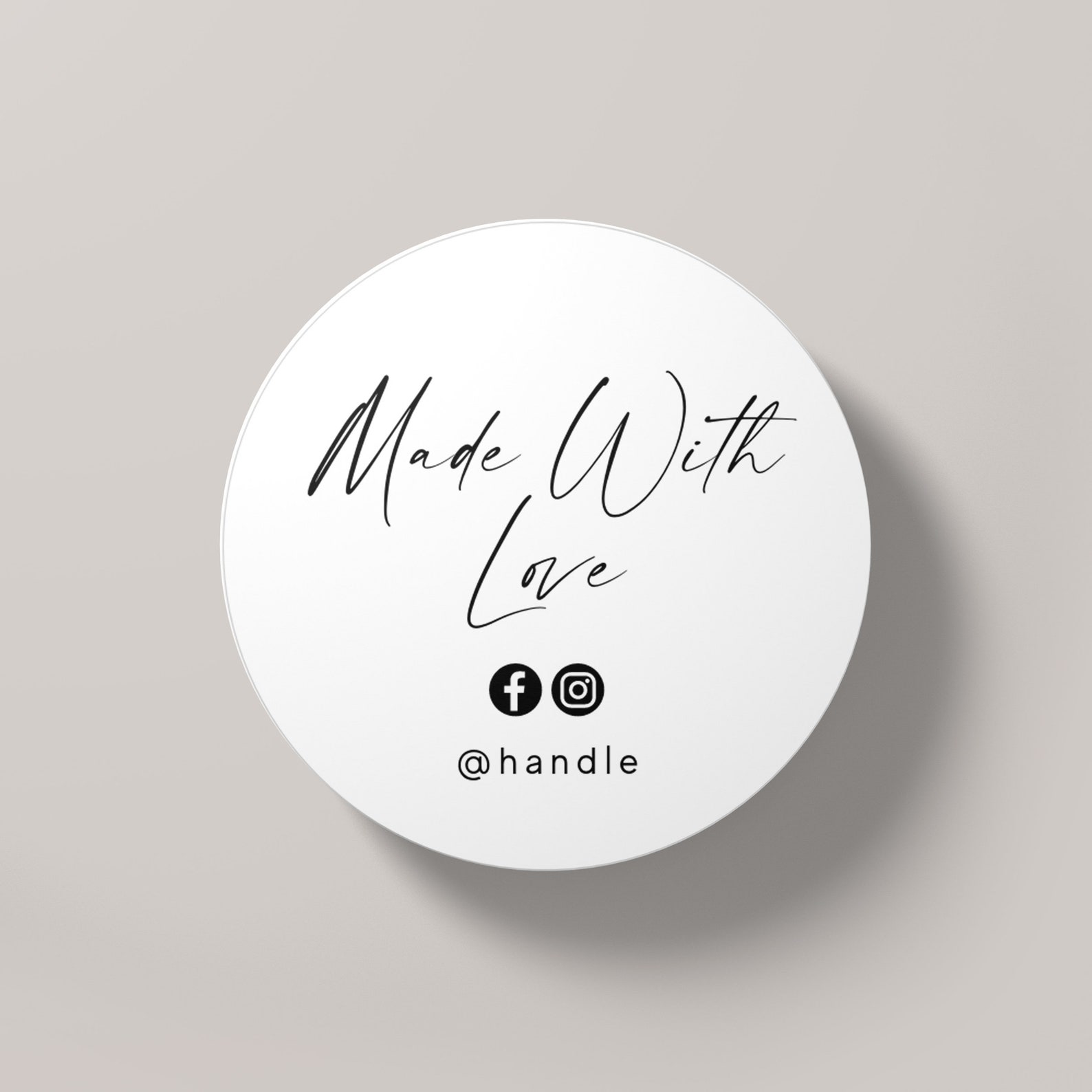 Round Label Sticker Template EDITABLE DOWNLOAD Printable DIY - Etsy