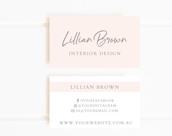 Geometric Premade Custom Business Card Pastel Calling Cards | Etsy