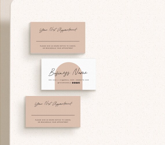 Appointment Card Template EDITABLE DOWNLOAD Printable DIY - Etsy