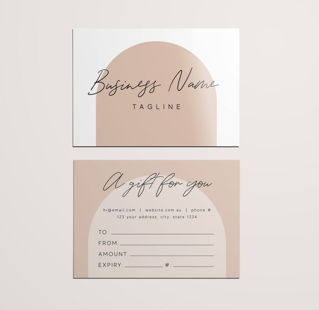 Gift Card Template, EDITABLE DOWNLOAD Printable, Instant Download ...