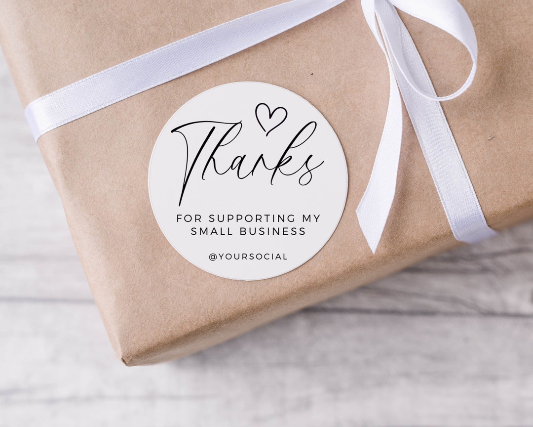Editable Thank You Sticker Template, Instant Download Printable ...