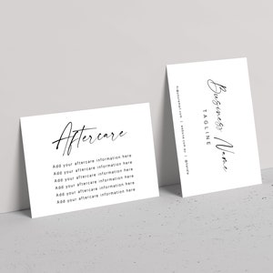 Aftercare Card Template EDITABLE DOWNLOAD Printable DIY - Etsy Australia