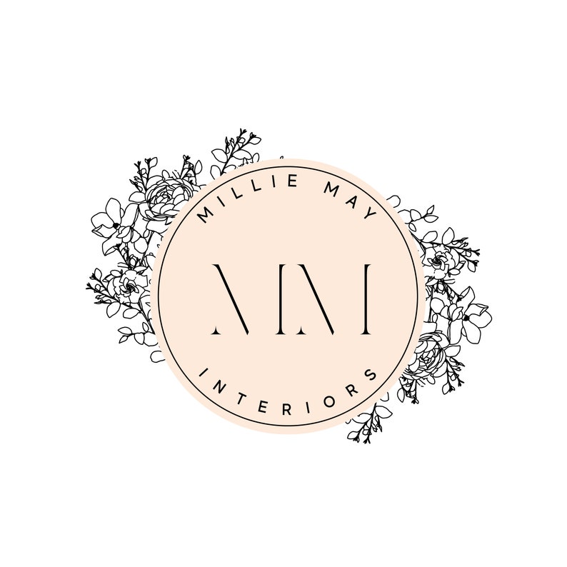 Blush Floral Logo Design Photography Branding Business Logo - Etsy