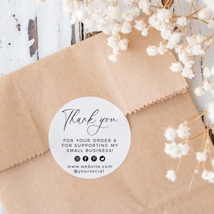 Editable Business Sticker Tag Template, Minimalist Vertical Black ...