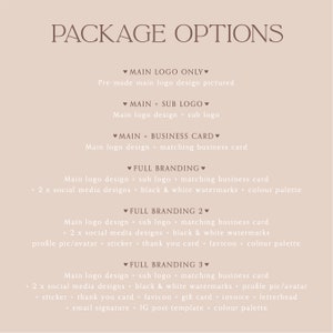 Logo Design Business Logo Package Photography Branding Kit Logo Design ...