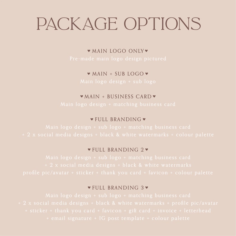 Logo Design Business Logo Package Photography Branding Kit - Etsy