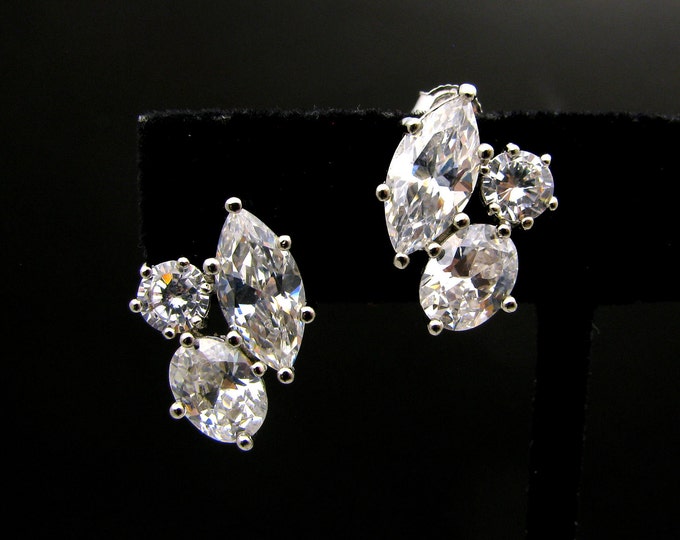 Wedding Bridal Earrings Bridesmaid Jewelry Prom Pageant Party Statement ...