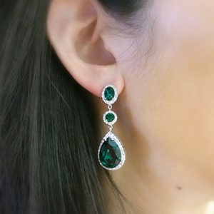 Wedding Bridal Jewelry Statement Earrings Prom Pageant Gift - Etsy