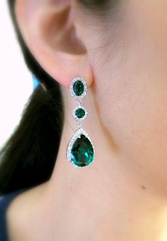 Wedding Bridal Jewelry Statement Earrings Prom Pageant Gift - Etsy