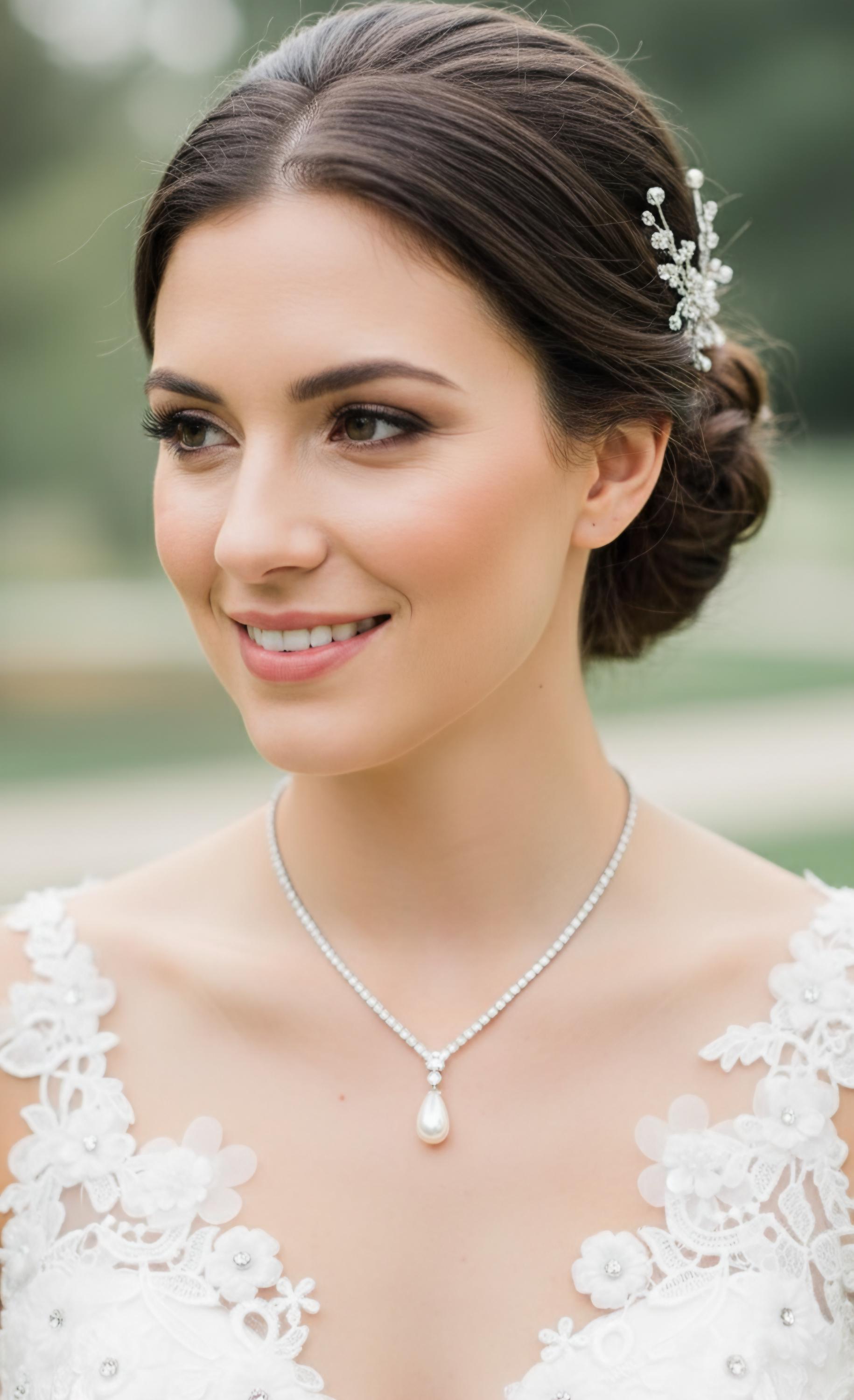 Bridal Necklace Wedding Jewelry Party Teardrop Pear Pearl Necklace 3mm ...