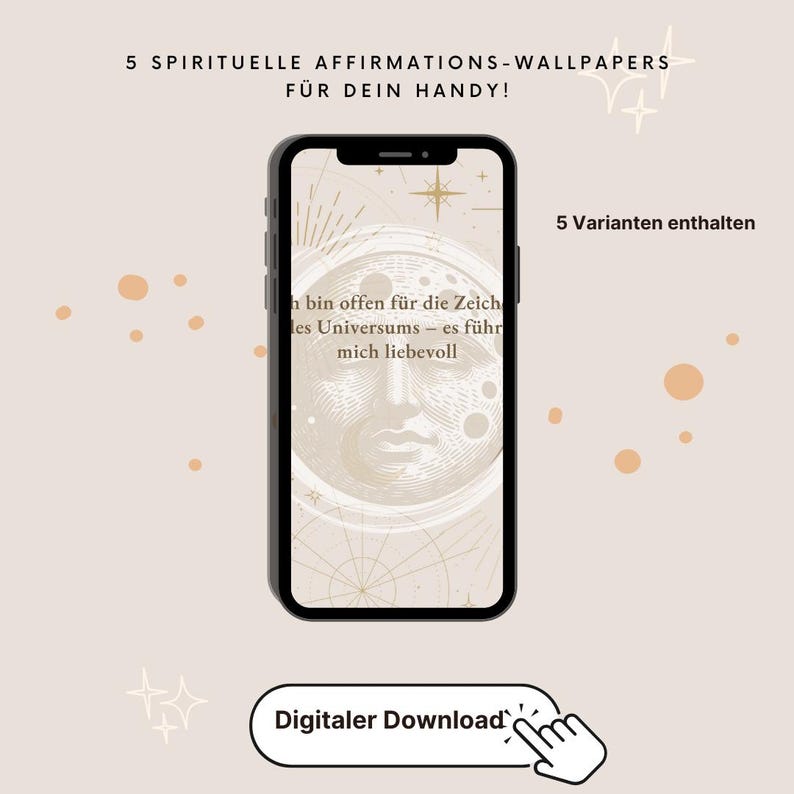 Wallpaper Spiritual Mobile Phone Set – 5x Affirmation Wallpapers ...