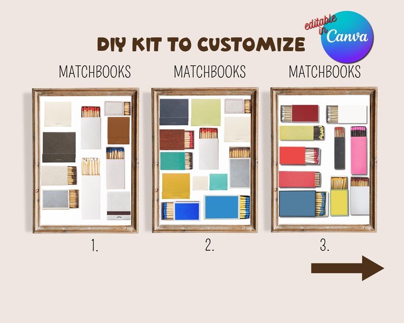 Custom Matchbook Template: DIY Printable Gift (edit on Canva) - Etsy