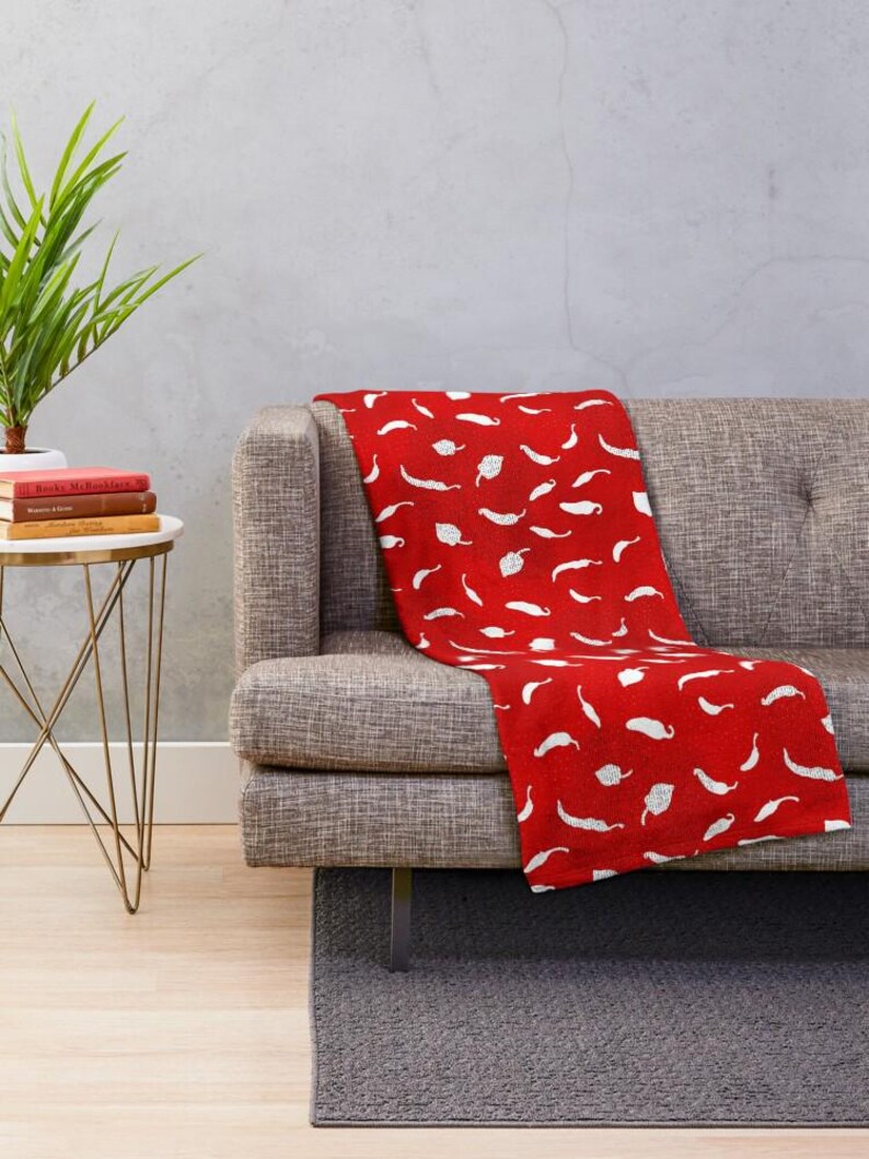 Spicy Red Chilli Pepper Fabric Pattern: Seamless Kitchen Decor (digital ...