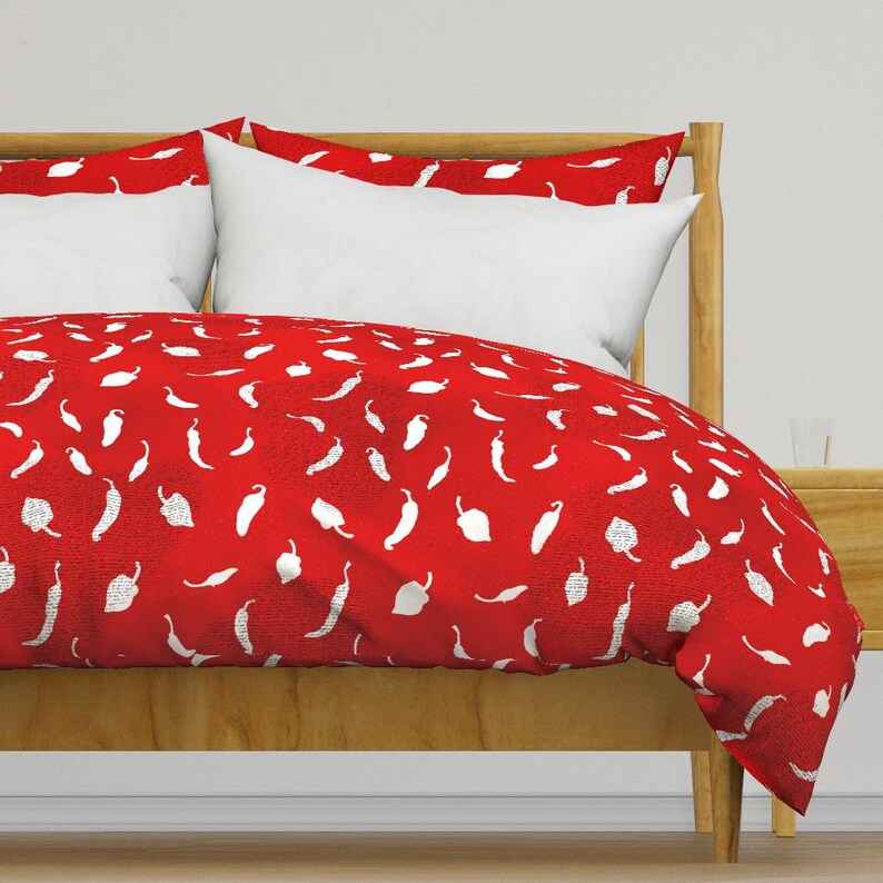 Spicy Red Chilli Pepper Fabric Pattern: Seamless Kitchen Decor (digital ...