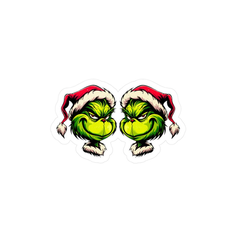 Mirror Grinch Vinyl Decals, Fun Christmas Stickers, Holiday Decor ...