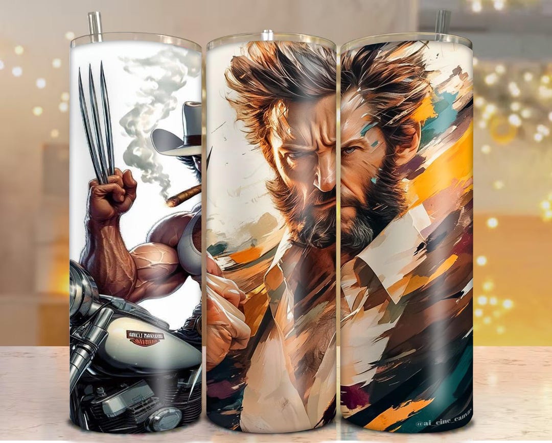 Wolverine-themed Tumbler Wrap Designs - Etsy