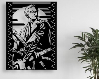 Zoro One Piece SVG Archive Anime Vector Walldecor Lasercut - Etsy