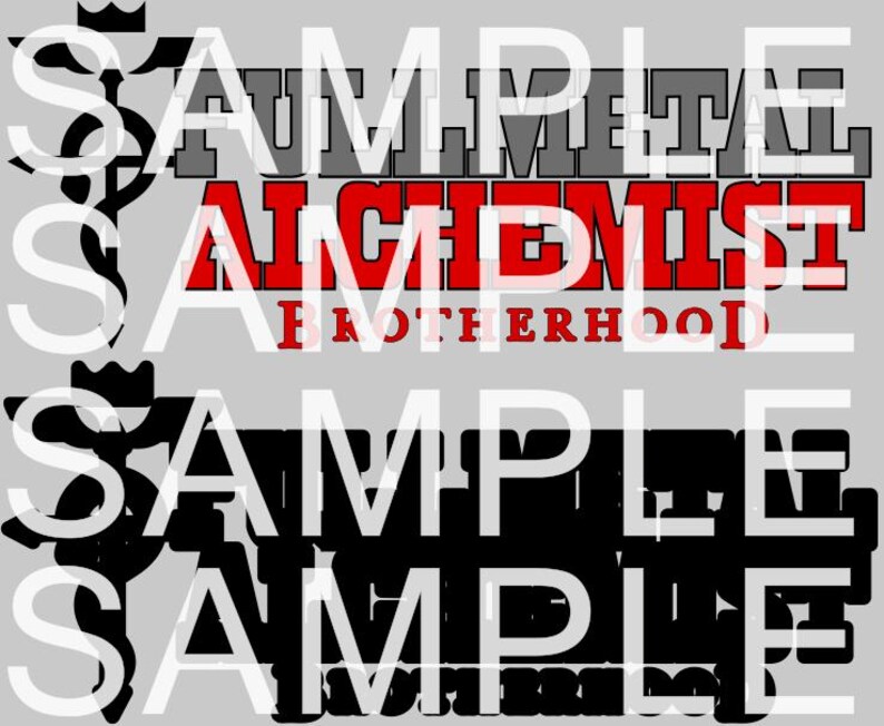 Fullmetal Alchemist's Logo SVG Multilayer Archive Anime Manga Vector ...