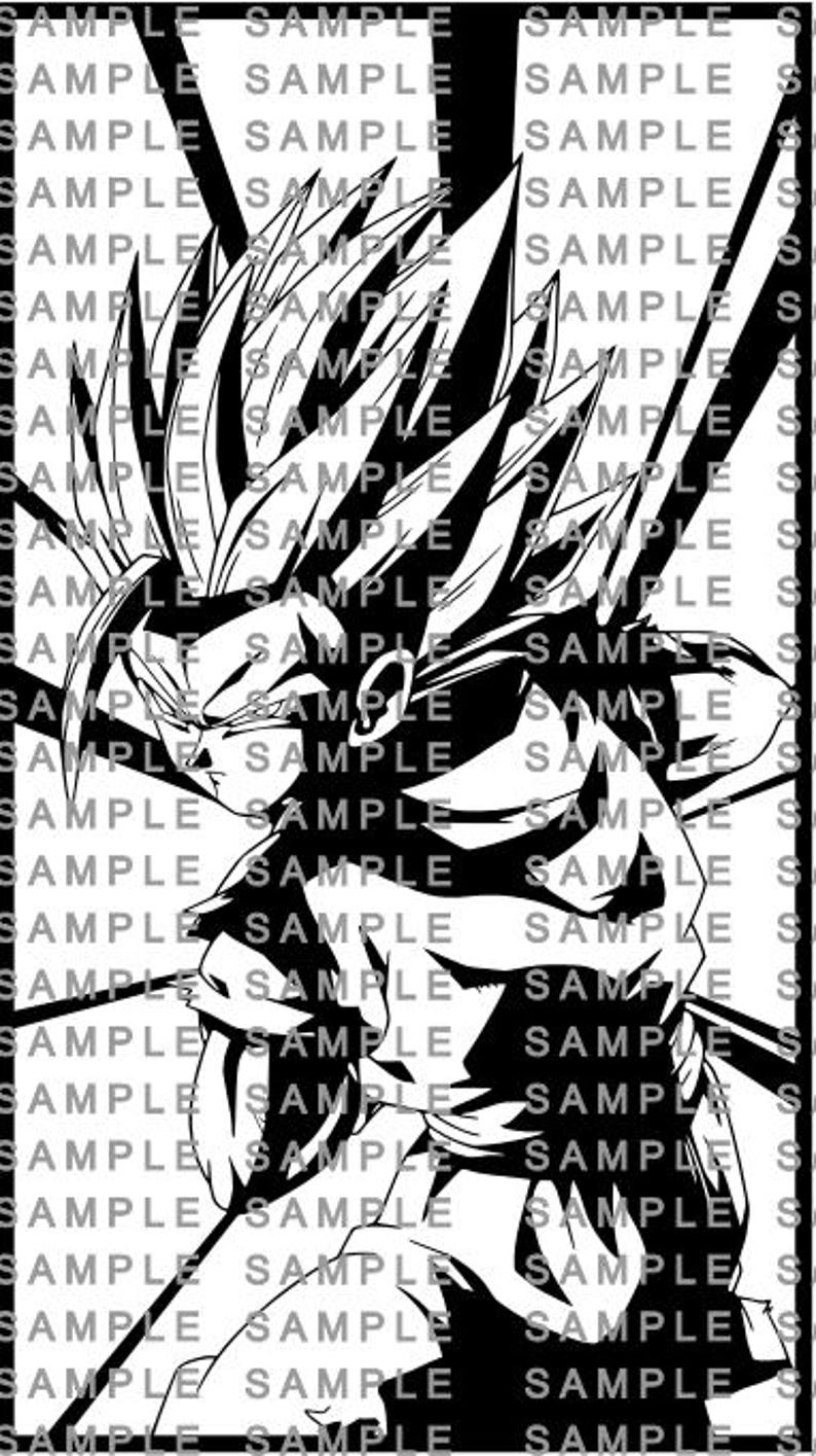 Gohan Dragon Ball SVG Archive Anime Manga Vector WallDecor LaserCut ...