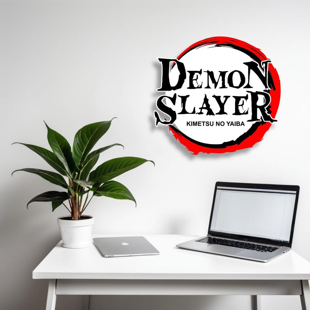 Demon Slayer Logo Kimetsu No Yaiba SVG Multilayer Archive Walldecor ...