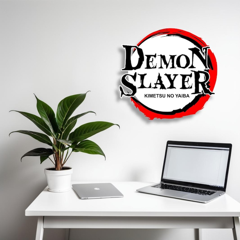 Demon Slayer Logo Kimetsu No Yaiba SVG Multilayer Archive Walldecor ...