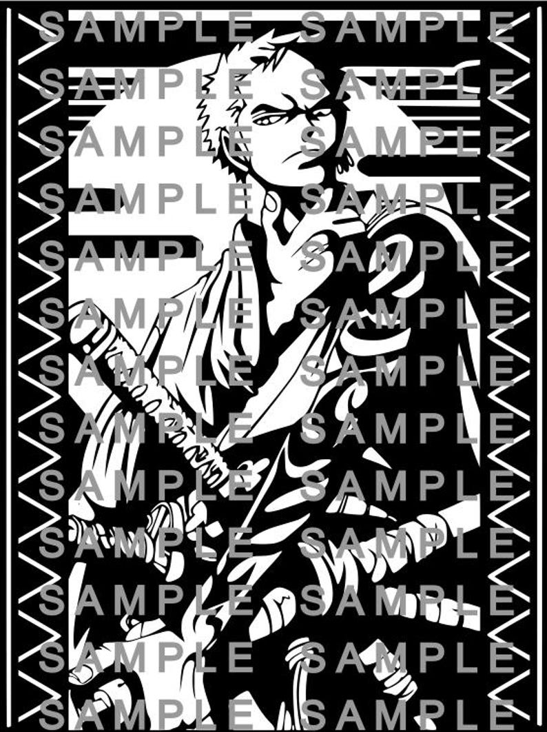 Zoro One Piece SVG Archive Anime Vector Walldecor Lasercut - Etsy