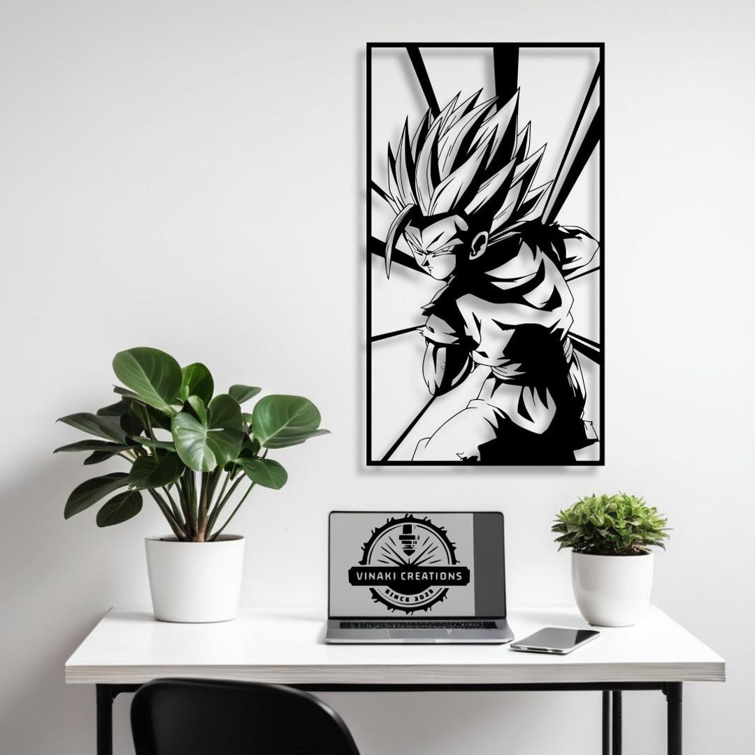 Gohan Dragon Ball SVG Archive Anime Manga Vector Walldecor Lasercut ...
