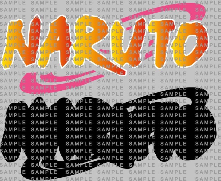 Naruto Logo SVG Multilayer Archive Walldecor Anime Manga Vector ...