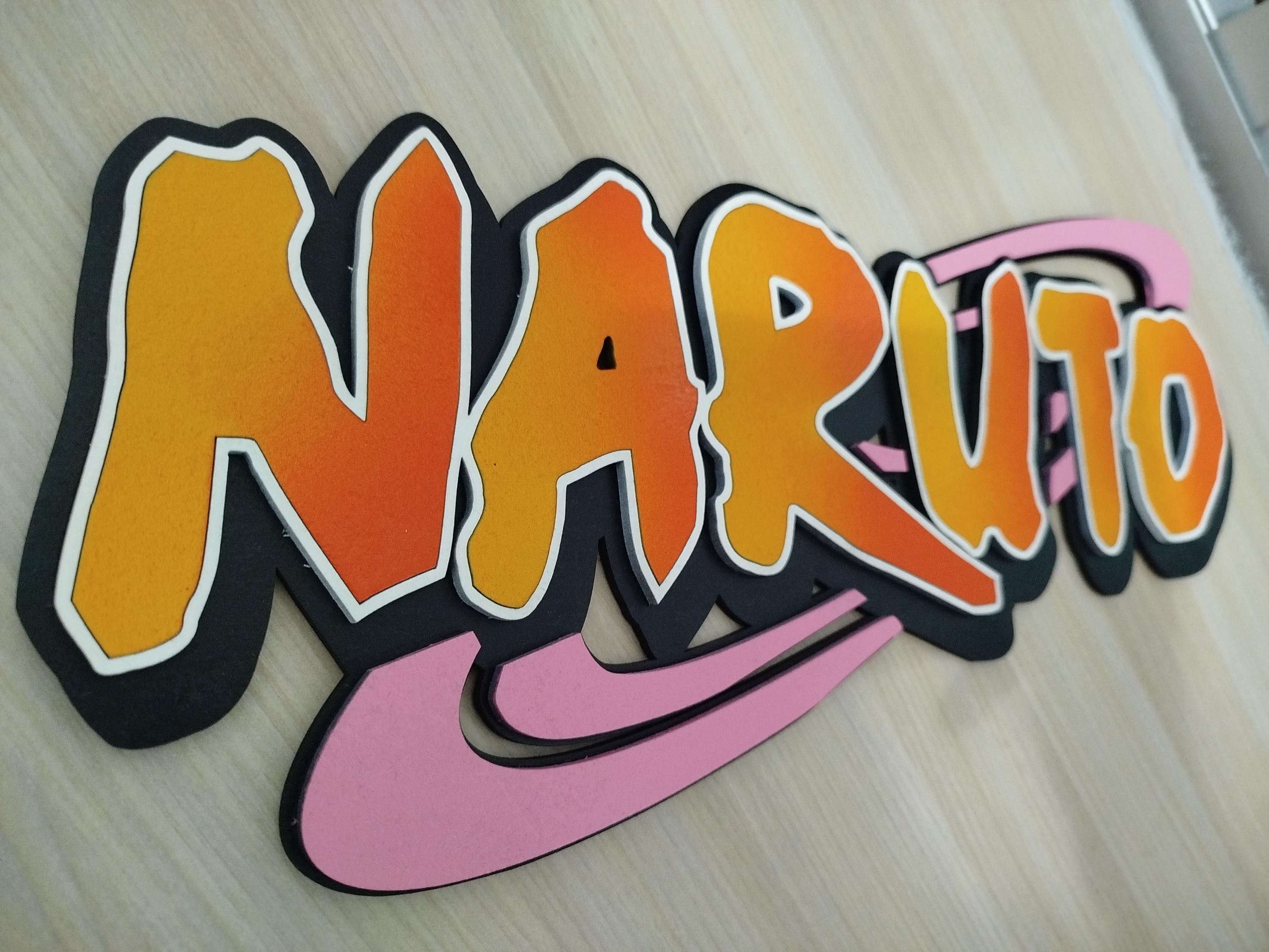 Naruto Logo SVG Multilayer Archive Walldecor Anime Manga Vector ...