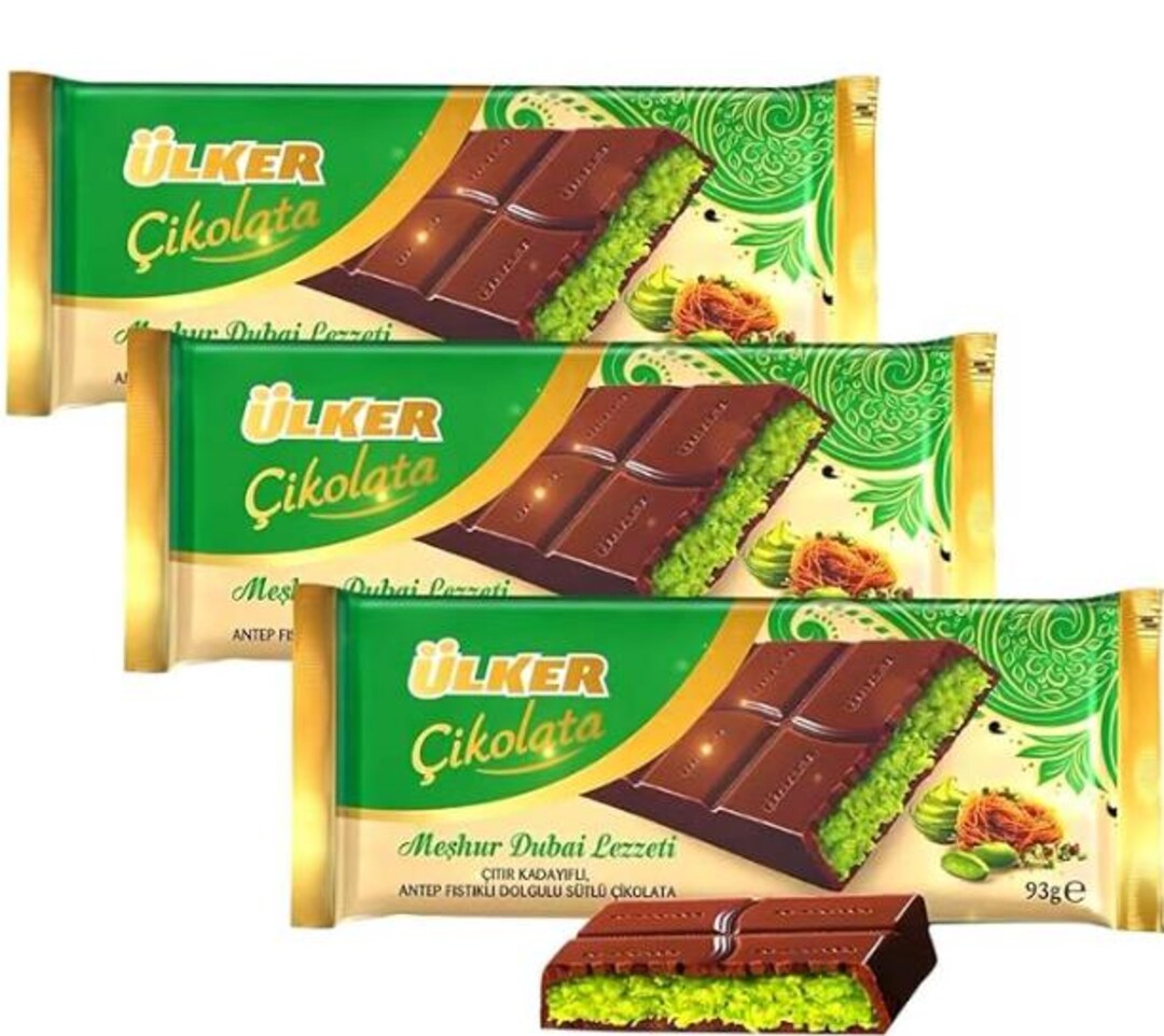 Ülker Famous Dubai Delight – Dubai Chocolate 93g X 3 Pieces - Etsy