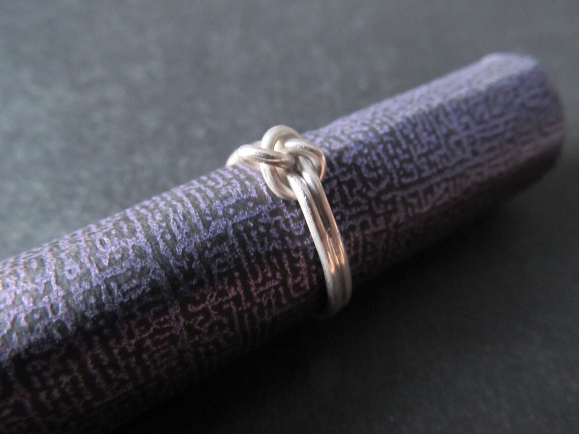 Lover's Knot Inverted Ring in Sterling Silver, Love Ring, Promise Ring ...