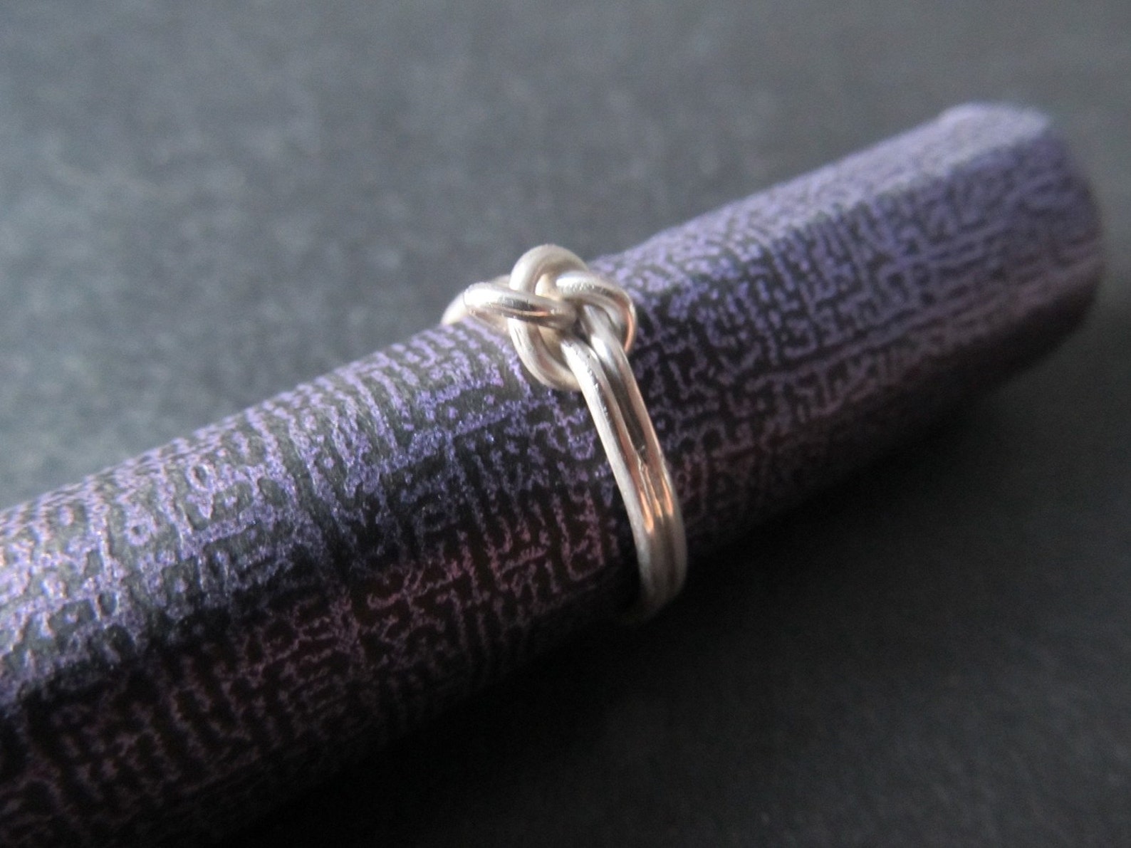 Lover's Knot Inverted Ring in Sterling Silver, Love Ring, Promise Ring ...