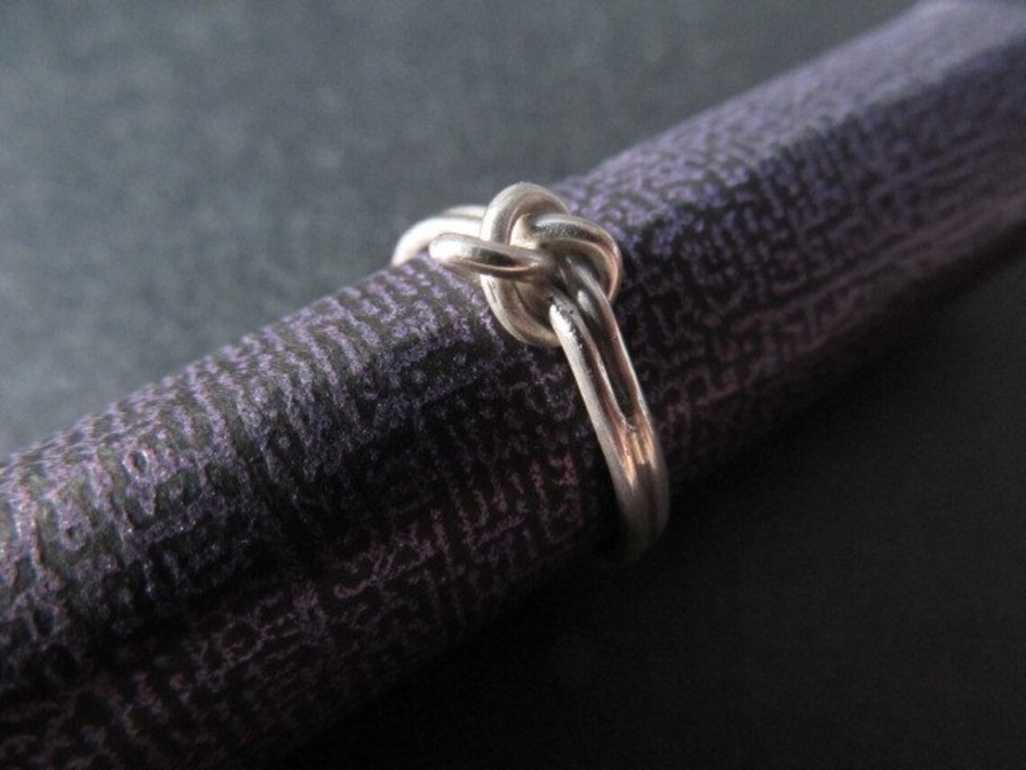 Lover's Knot Inverted Ring in Sterling Silver, Love Ring, Promise Ring ...