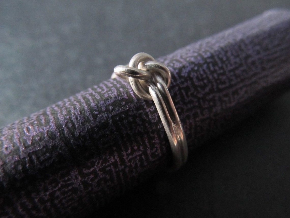 Lover's Knot Inverted Ring in Sterling Silver, Love Ring, Promise Ring ...