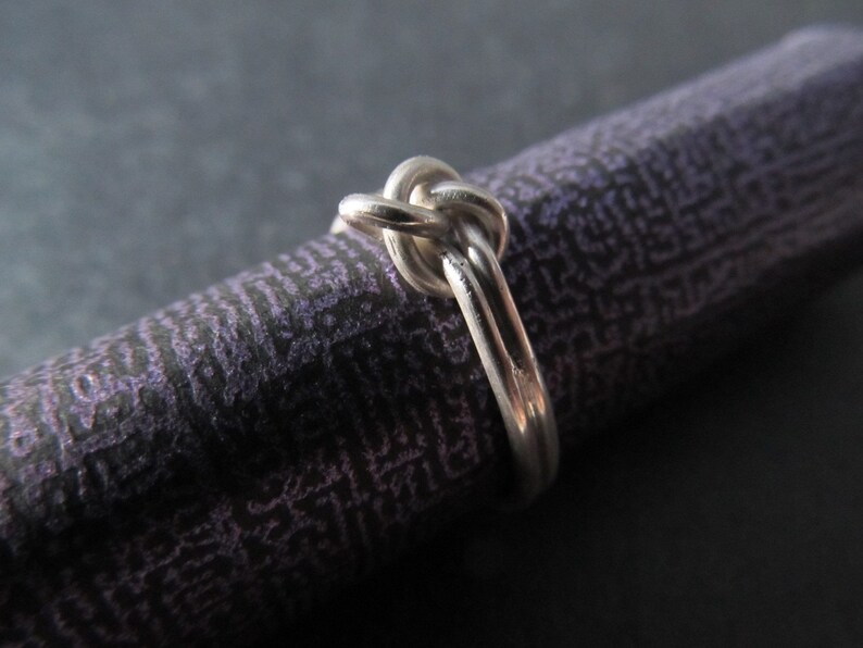 Lover's Knot Inverted Ring in Sterling Silver, Love Ring, Promise Ring ...