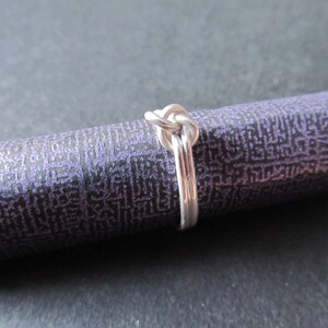 Lover's Knot Inverted Ring in Sterling Silver, Love Ring, Promise Ring ...