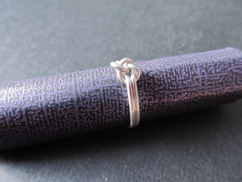 Lover's Knot Inverted Ring in Sterling Silver, Love Ring, Promise Ring ...