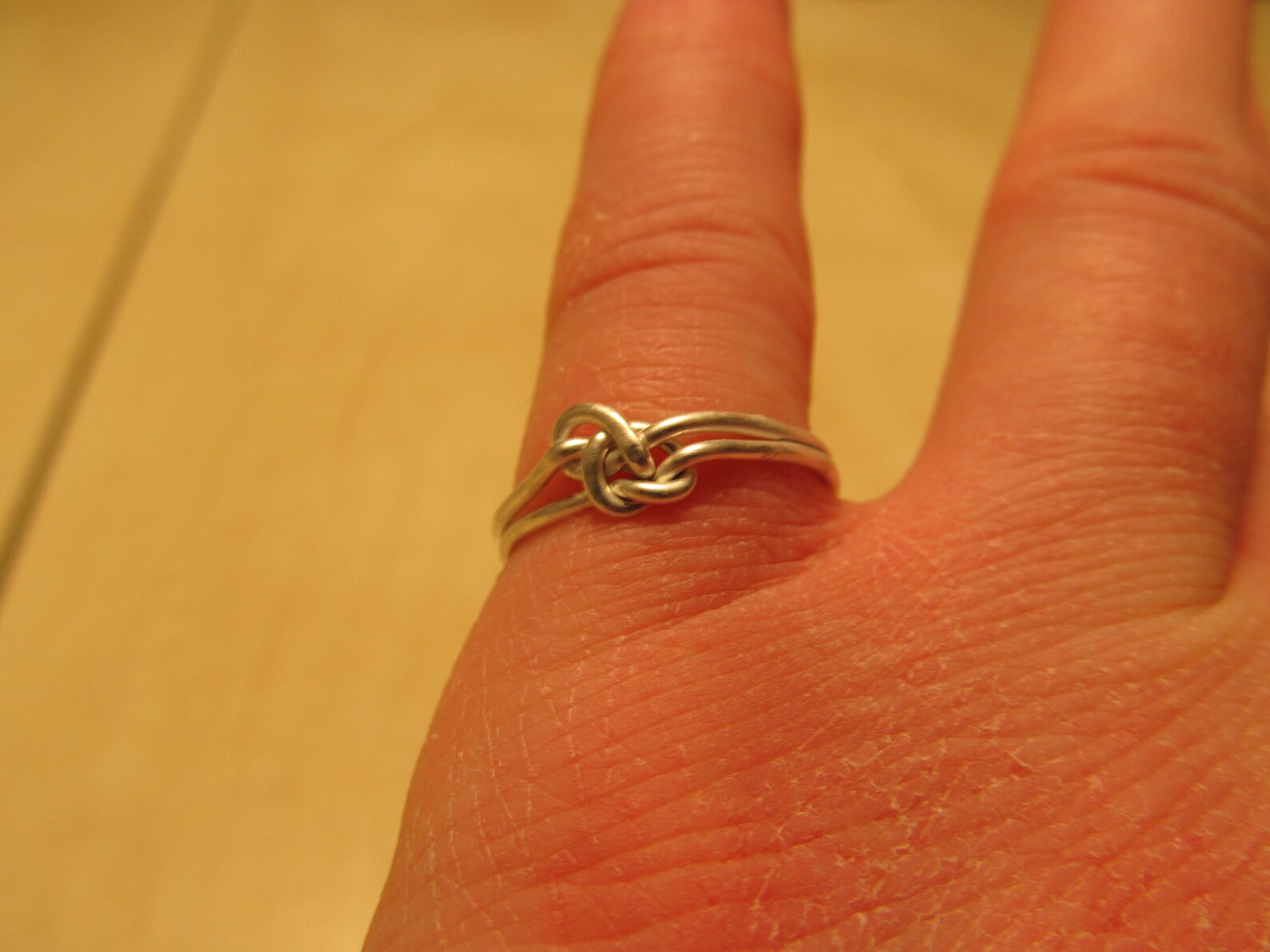 Lover's Knot Inverted Ring in Sterling Silver, Love Ring, Promise Ring ...