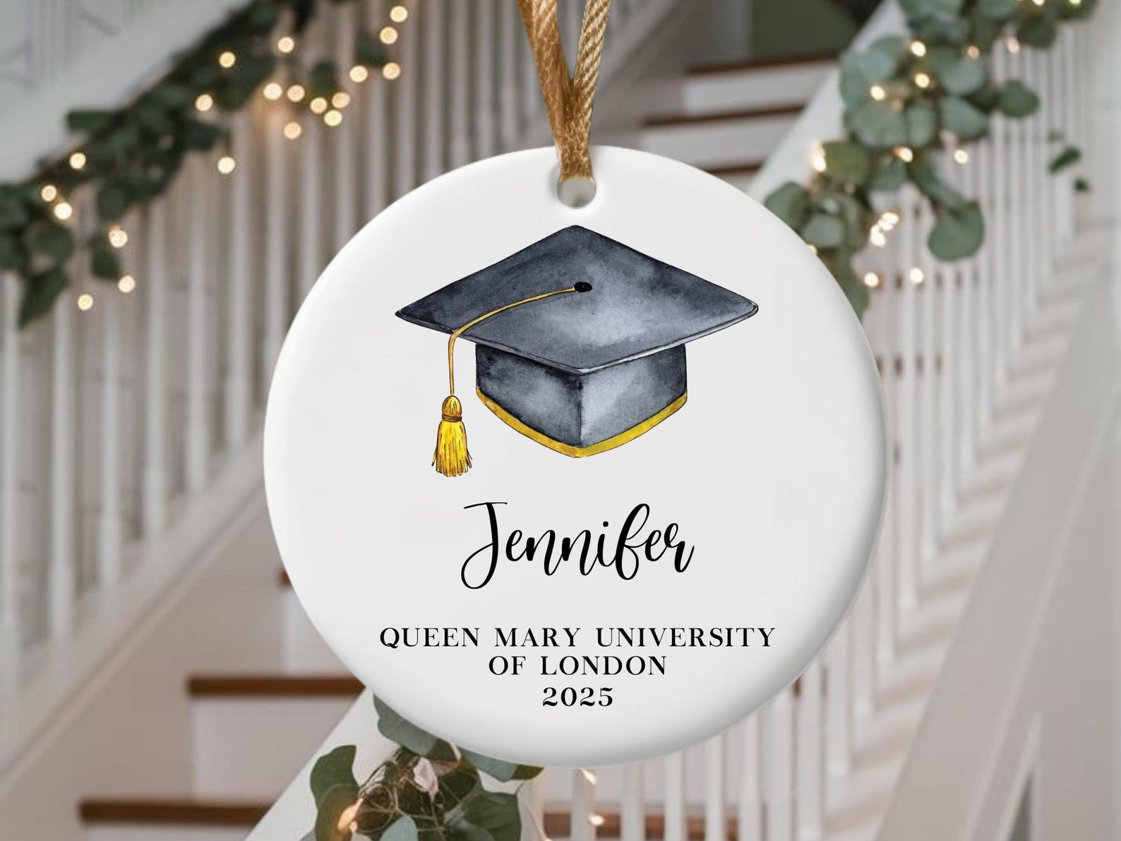 Personalized Graduation Cap Ceramic Ornament, Custom Name and Year ...