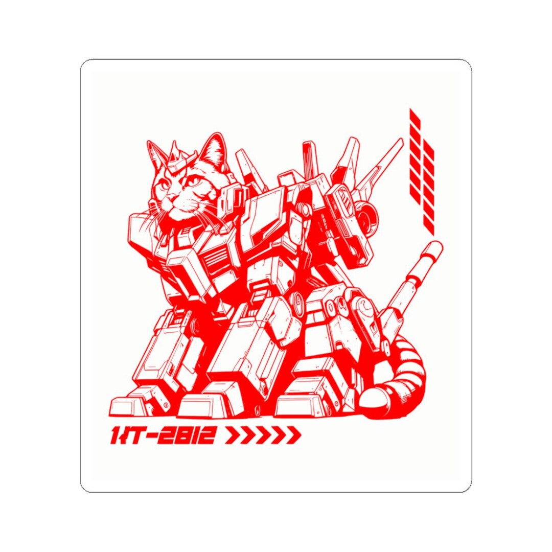Gundam Cat 01 | Sticker - Etsy