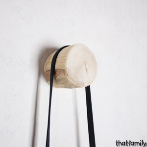 Chunky Log Wall Hanger, Minimal Design Clean Wood Decor Peg, Coat Hook ...