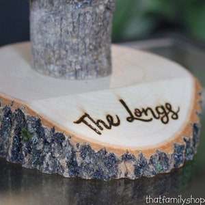Custom Name Engraved Display Stand, Tiered Log Stand Personalized ...